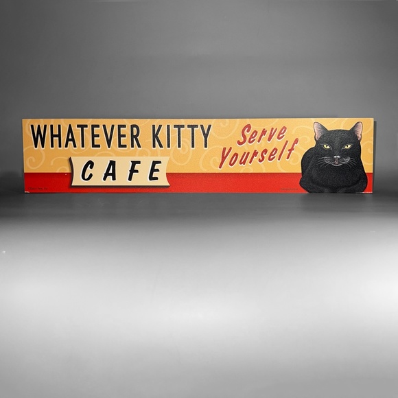 Wall Decor | Whatever Kitty Cafe Sign | Poshmark